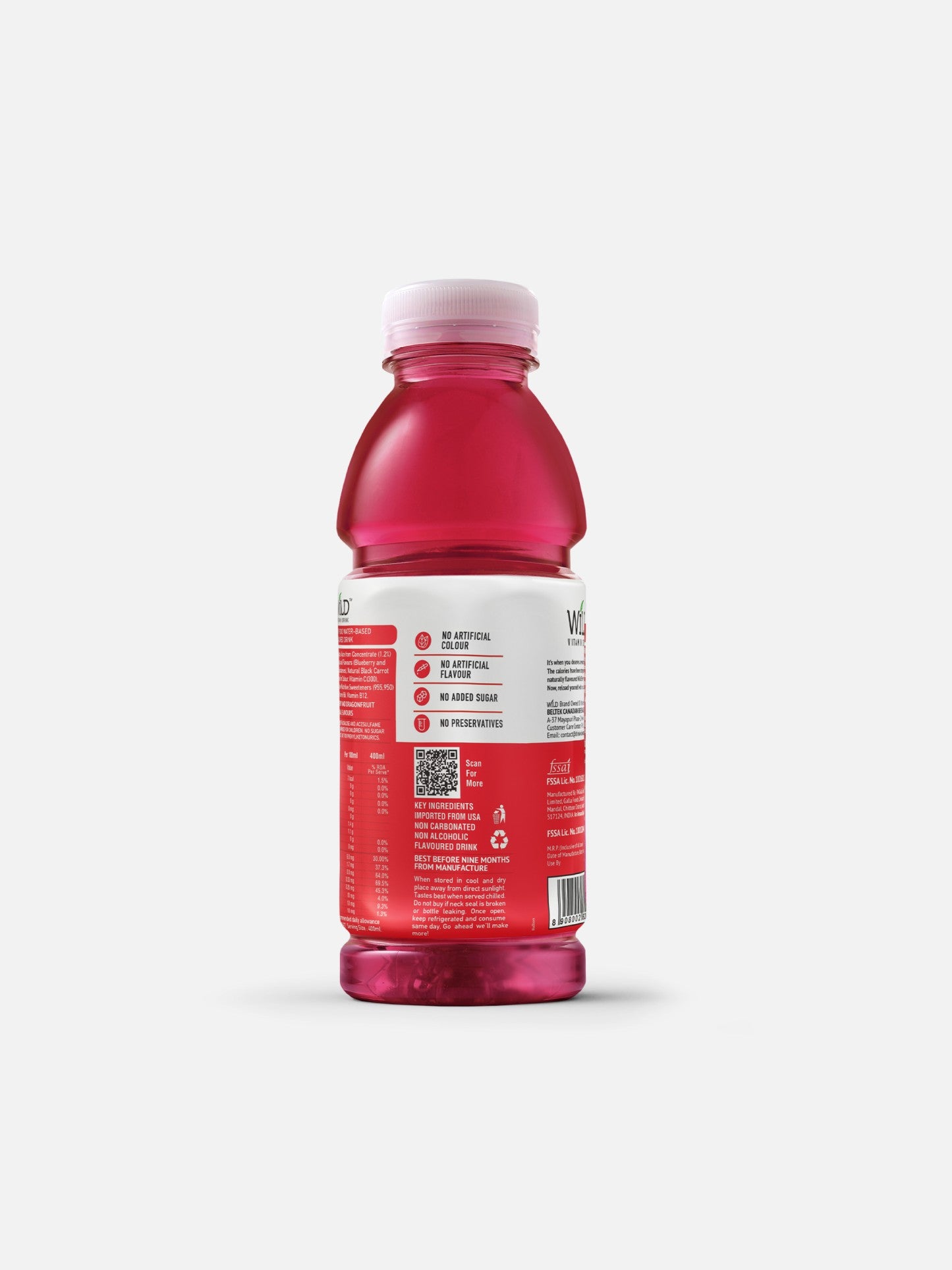Wild ‎Berry‎ Flavoured‎‎ ‎ ‎ ‎ (Zero Added Sugar) (400 ml, Pack ...
